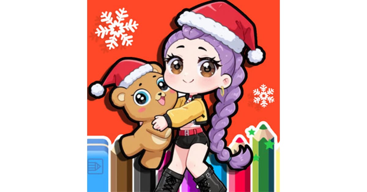 Coloring Pages Of Kpop Demon Hunters Christmas Game