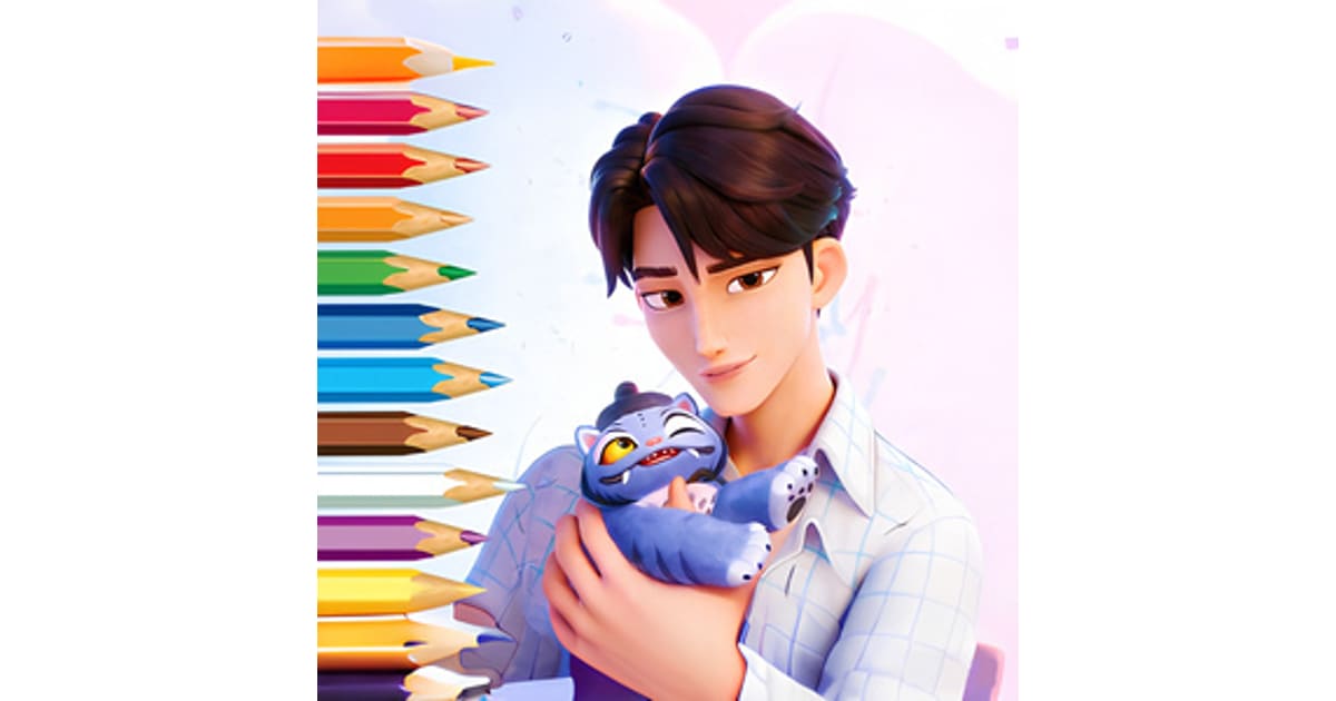 Coloring Page Of Kpop Demon Hunters Jinu & Blue Tiger