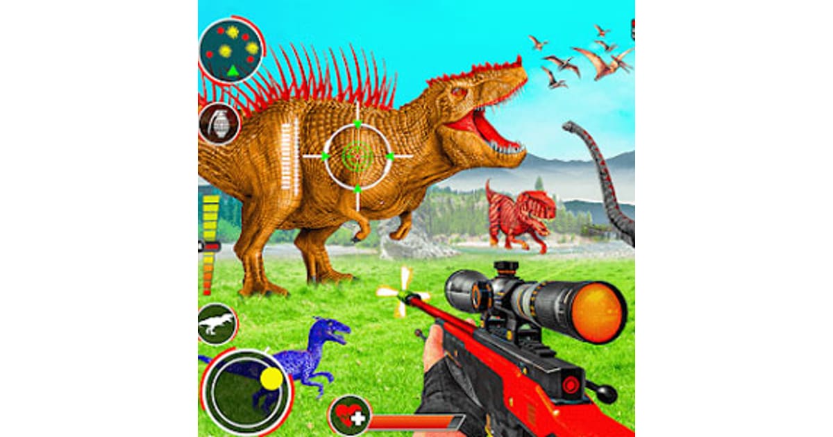 Shoot Down The Dino At Dino Hide N Shoot
