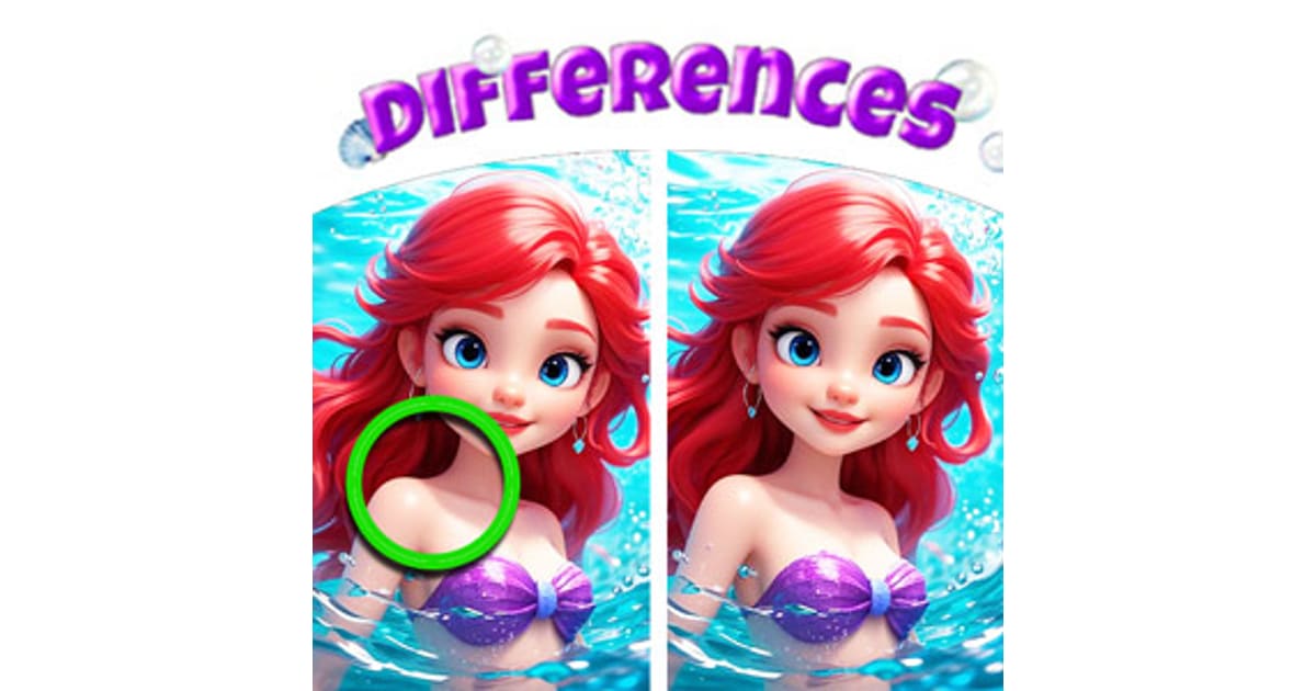 Little Mermaid - Differences Game Unblocked Free O