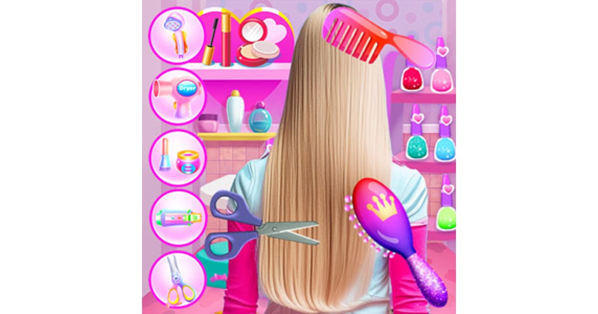 Design Hairstyle At Hair Salon Dress Up Girl